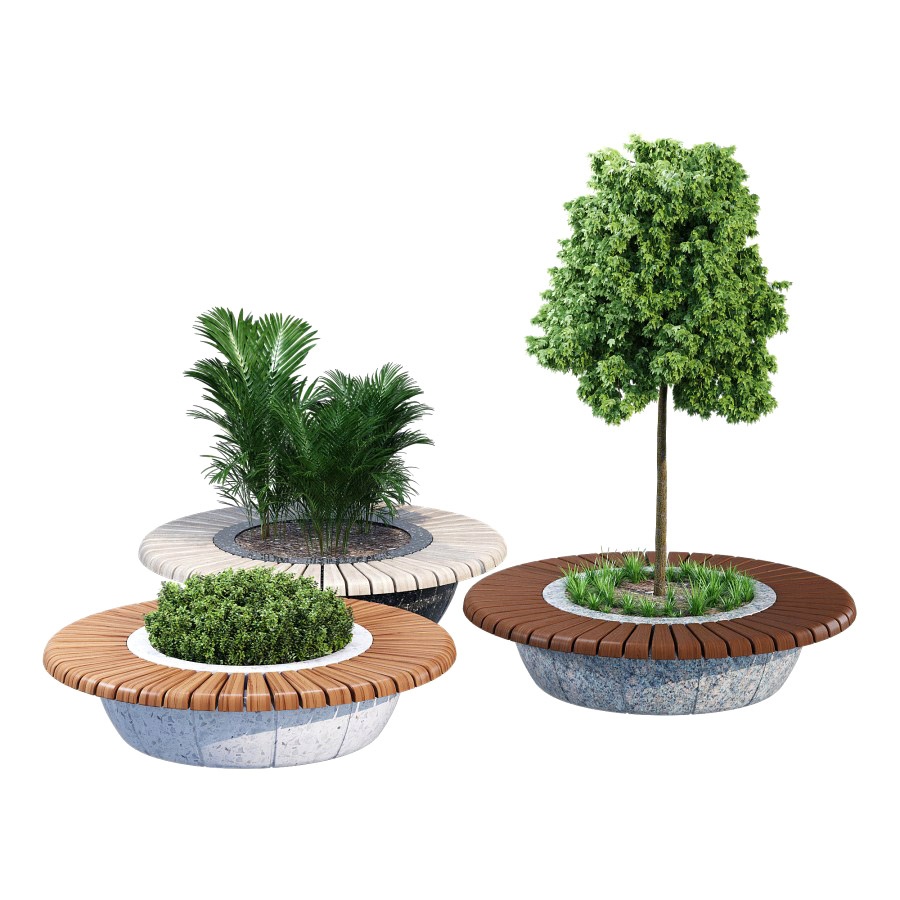 Ring Tree - 3D Model for VRay, Corona
