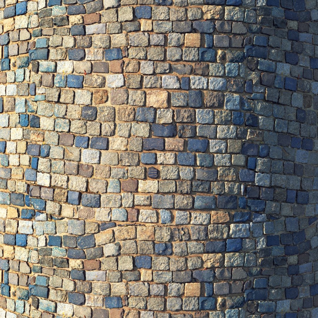Old Pavement (material) - 3D Model for VRay, Corona