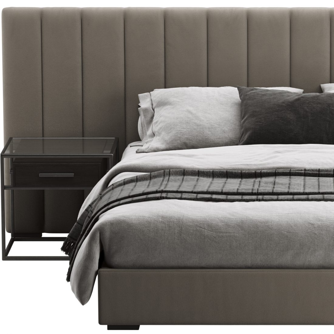 Rh Modena Bed - 3D Model for VRay, Corona