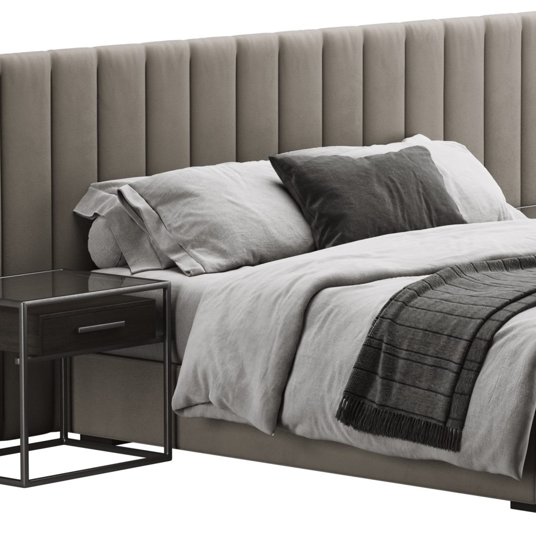 Rh Modena Bed - 3D Model for VRay, Corona
