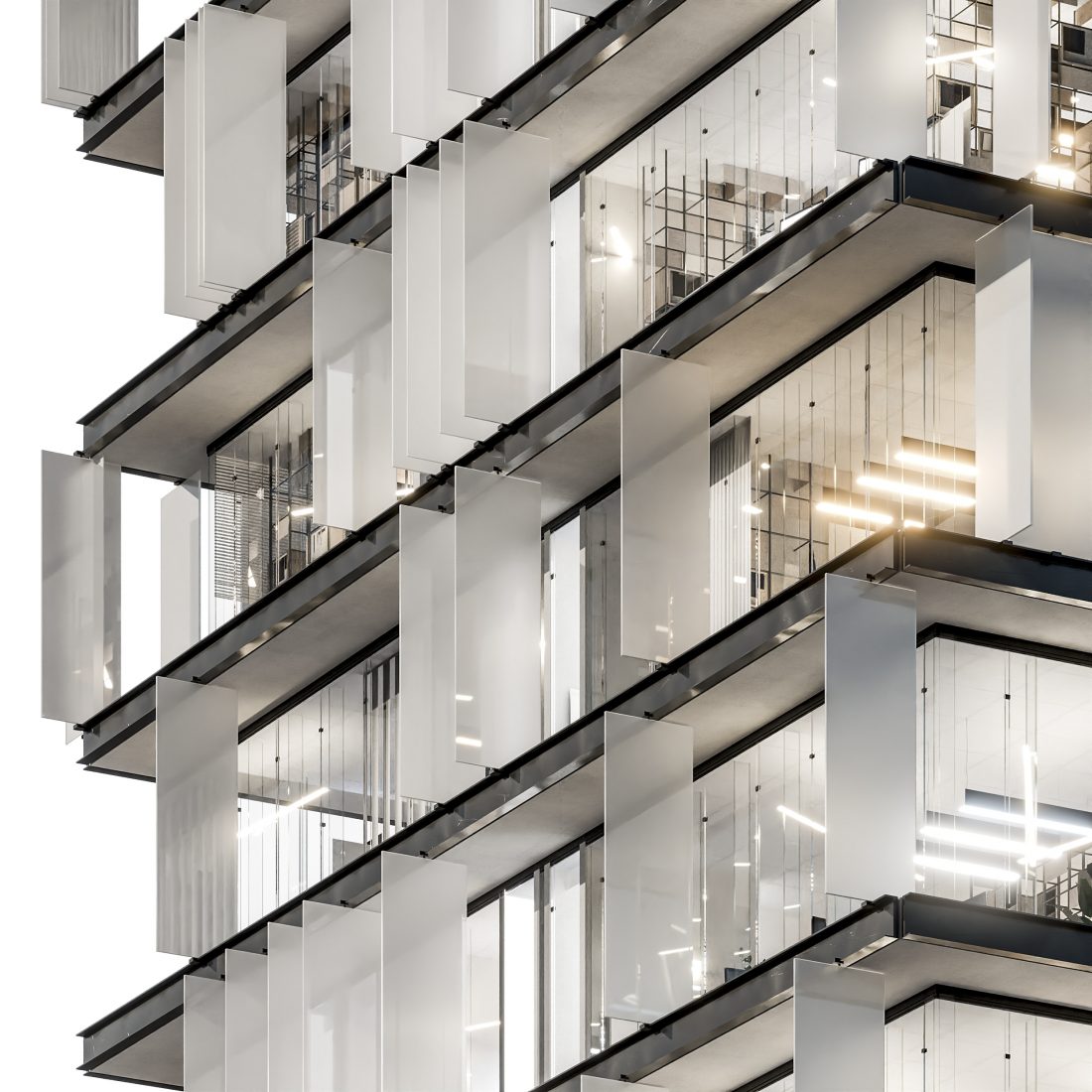 Modern Office Building 02 - 3D Model for Corona
