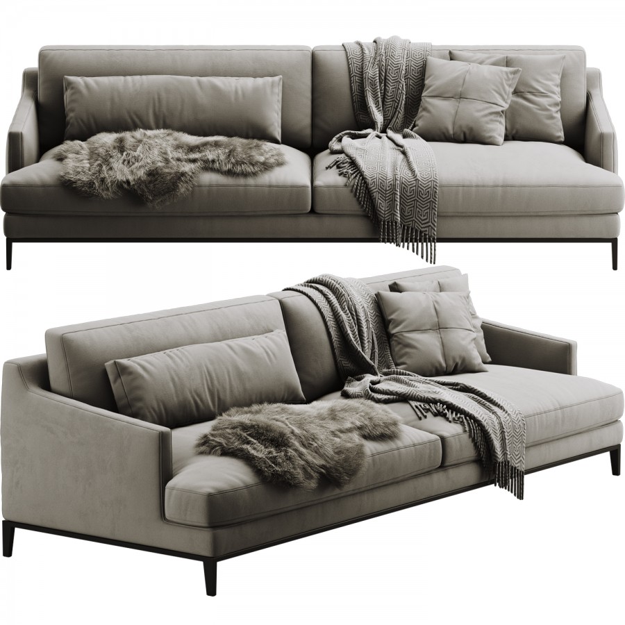 Poliform Bellport Sofa - 3D Model for VRay, Corona
