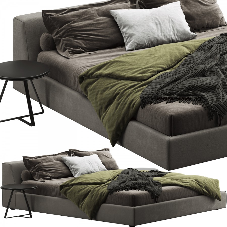 Meridiani Louis Bed - 3D Model for VRay, Corona