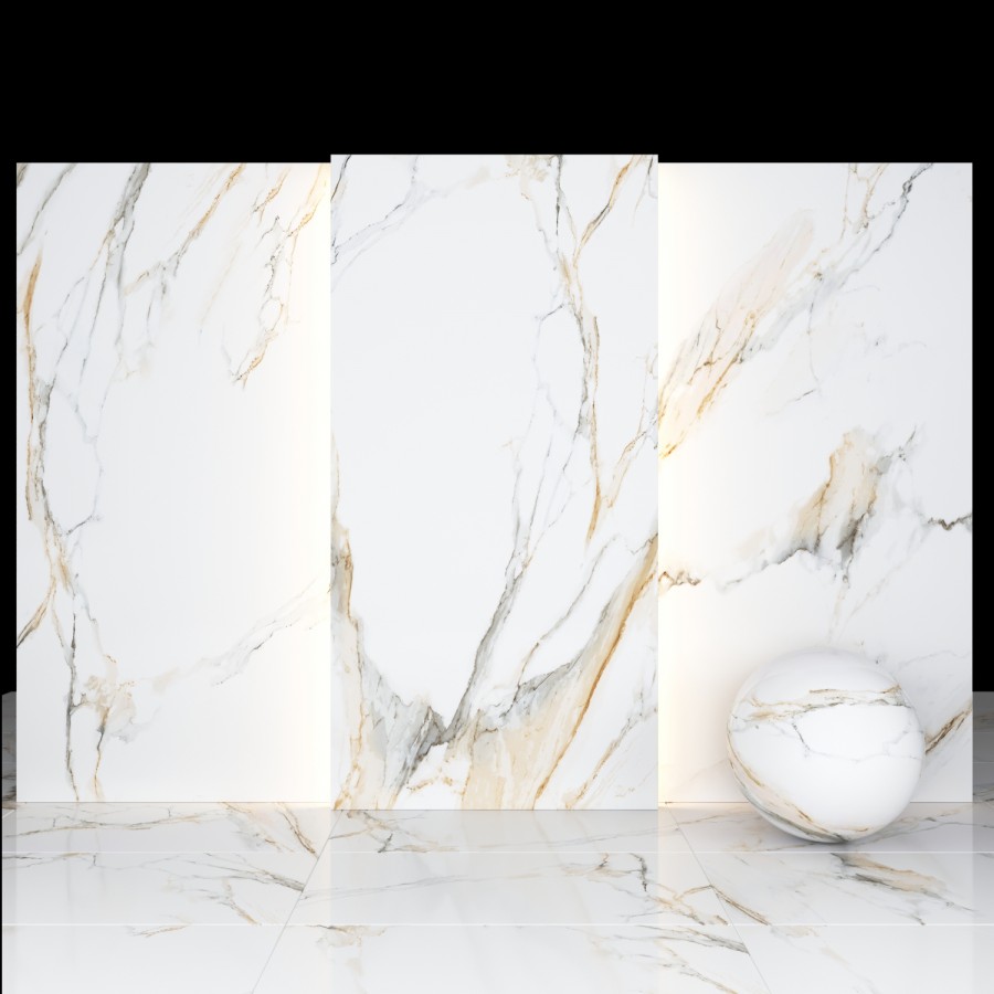 Atlantis Gold Marble - 3D Model for VRay