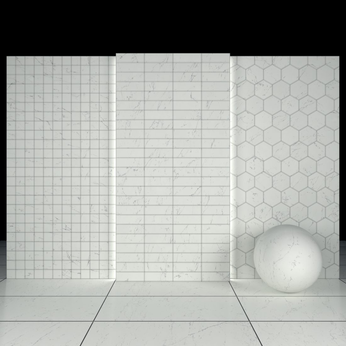 Carrara White Marble 03 - 3D Model for VRay
