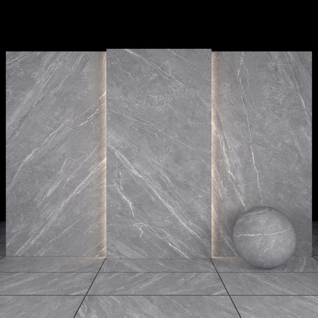 Gray Stone 04 - 3D Model for VRay
