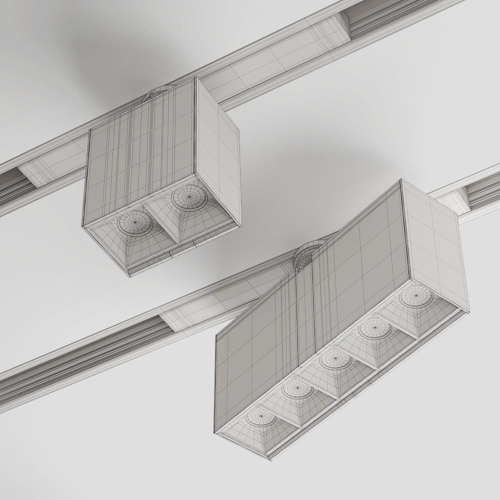 Aqform Rafter Track Collection - 3D Model for VRay, Corona