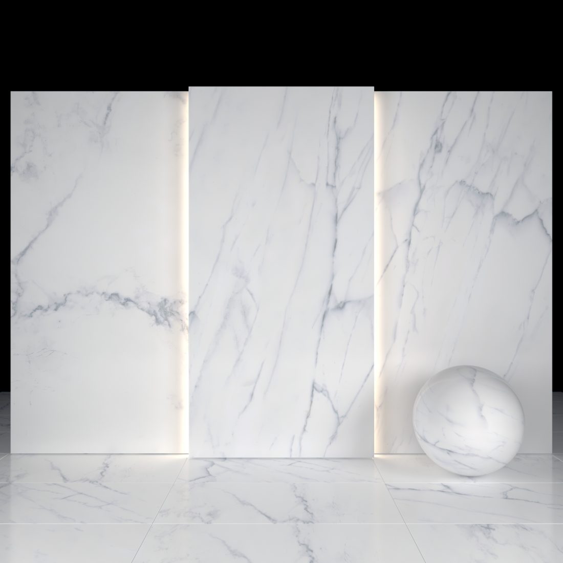 Antique Carrara White 02 - 3D Model for VRay
