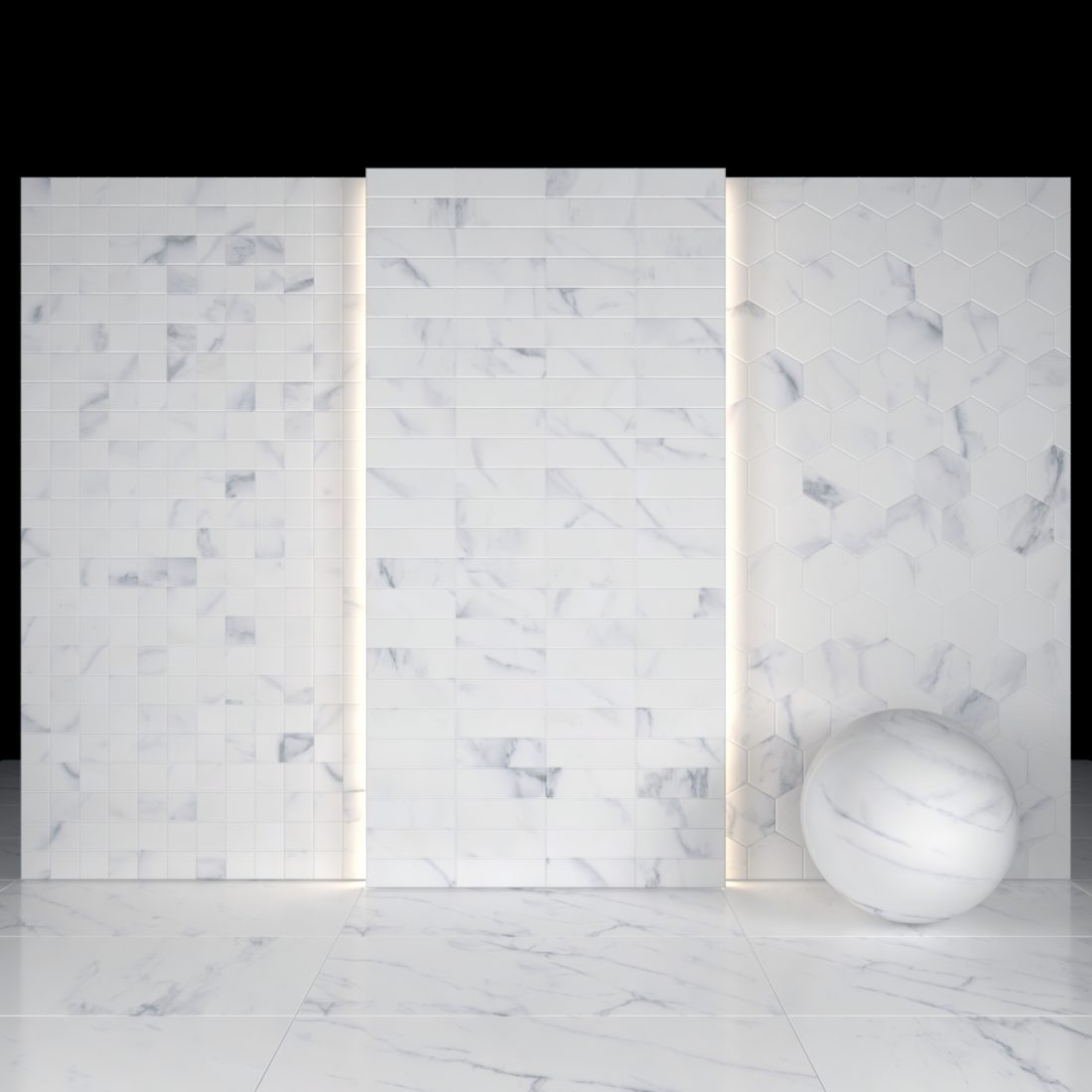 Antique Carrara White 02 - 3D Model for VRay