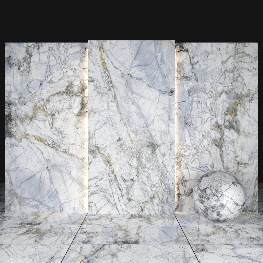 Supreme White Marble - 3D Model for VRay
