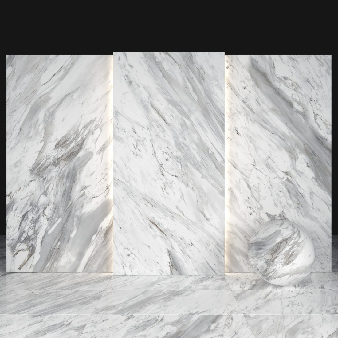 Bianco Carrara Marble 01 - 3D Model for VRay