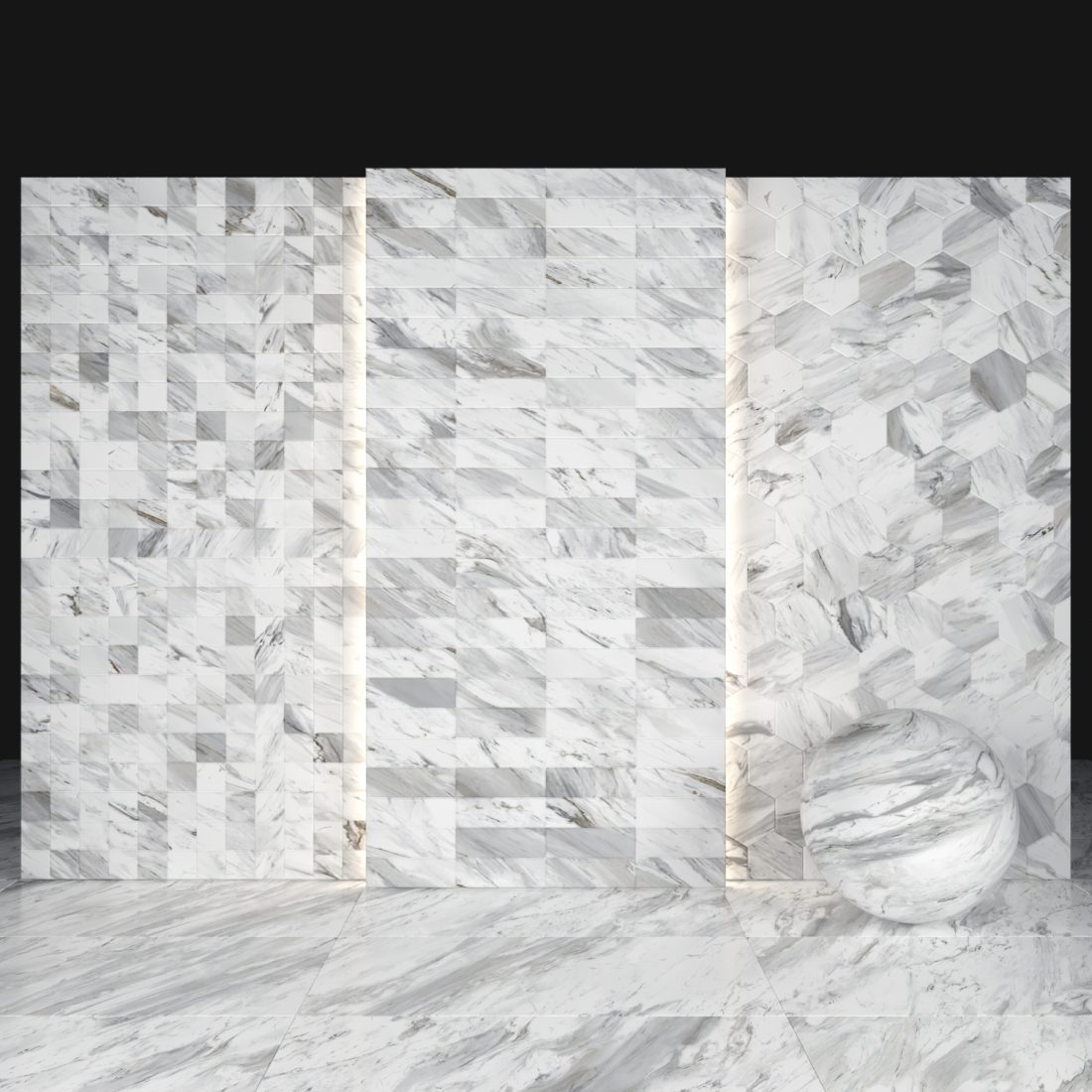 Bianco Carrara Marble 01 - 3D Model for VRay