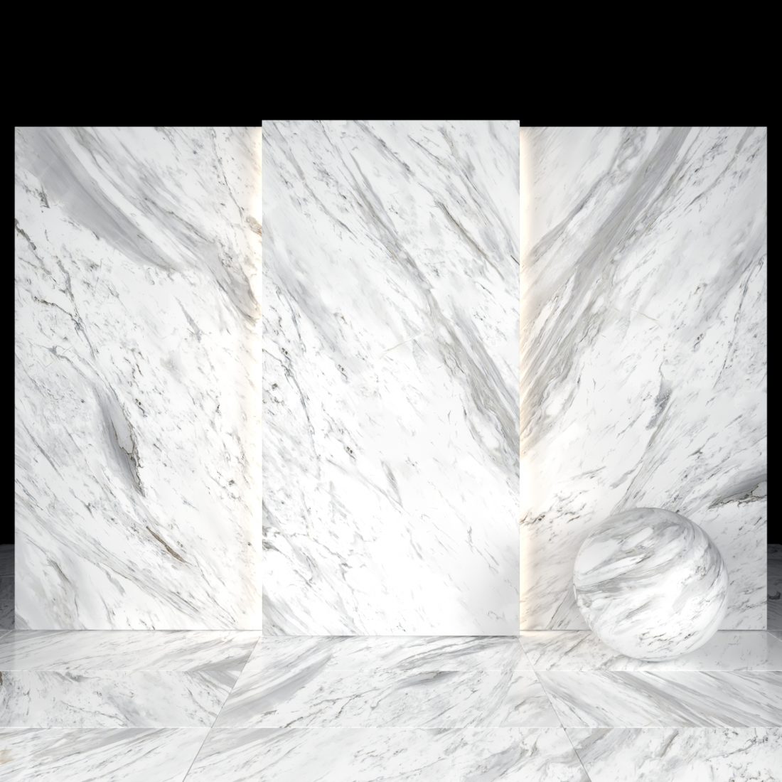 Bianco Carrara Marble 02 - 3D Model for VRay