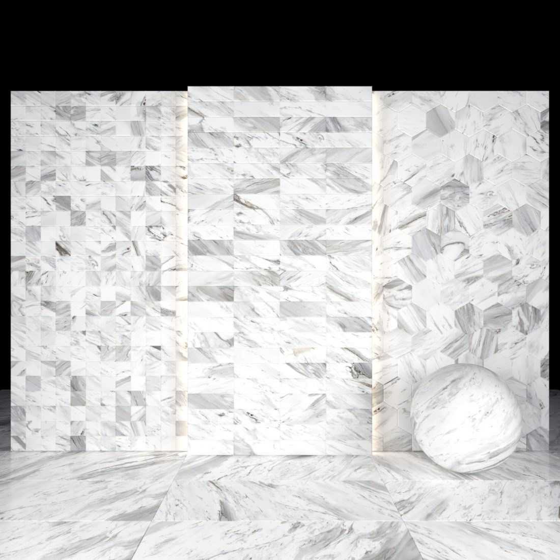 Bianco Carrara Marble 02 - 3D Model for VRay