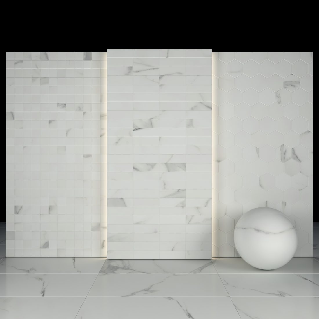 Afyon White Marble 04 - 3D Model for VRay