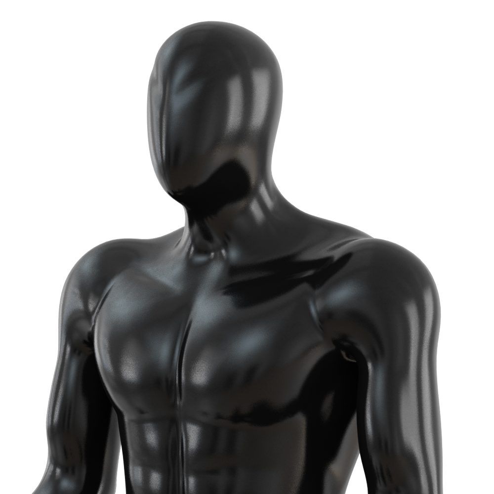 Male Abstract Mannequin Sitting In Yoga Pose 110 - 3D Model for VRay