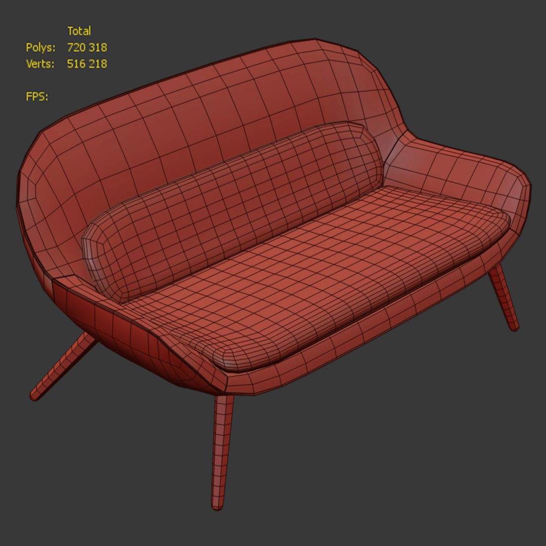 Steelcase X Bolia - Philippa Two Seater Sofa - 3D Model for VRay, Corona