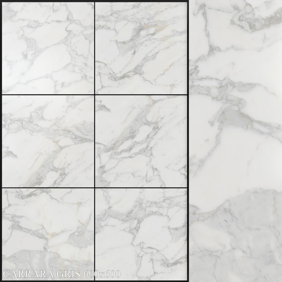 Keros Carrara Gris 600x600 - 3D Model for VRay
