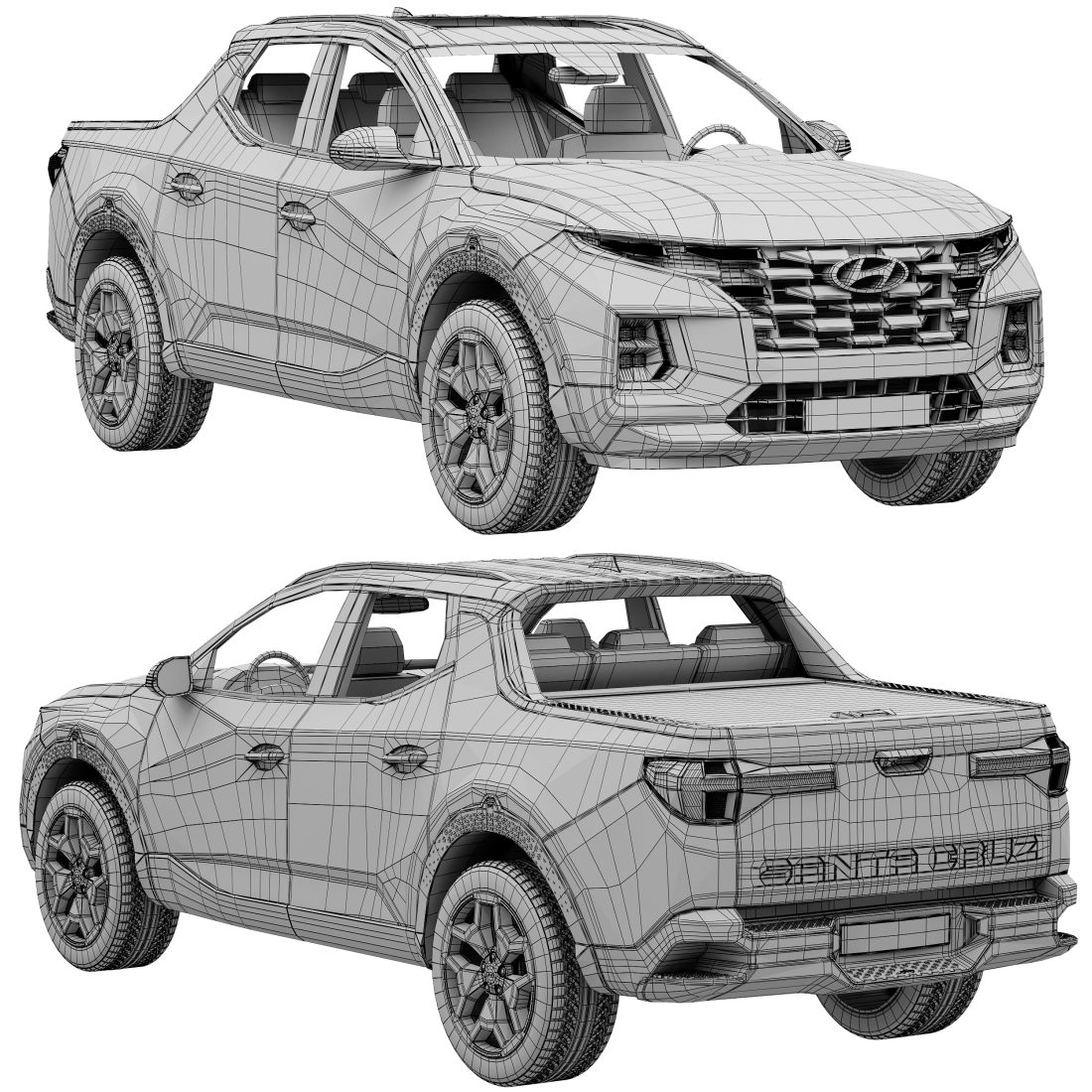 Hyundai Santa Cruz - 3D Model for VRay