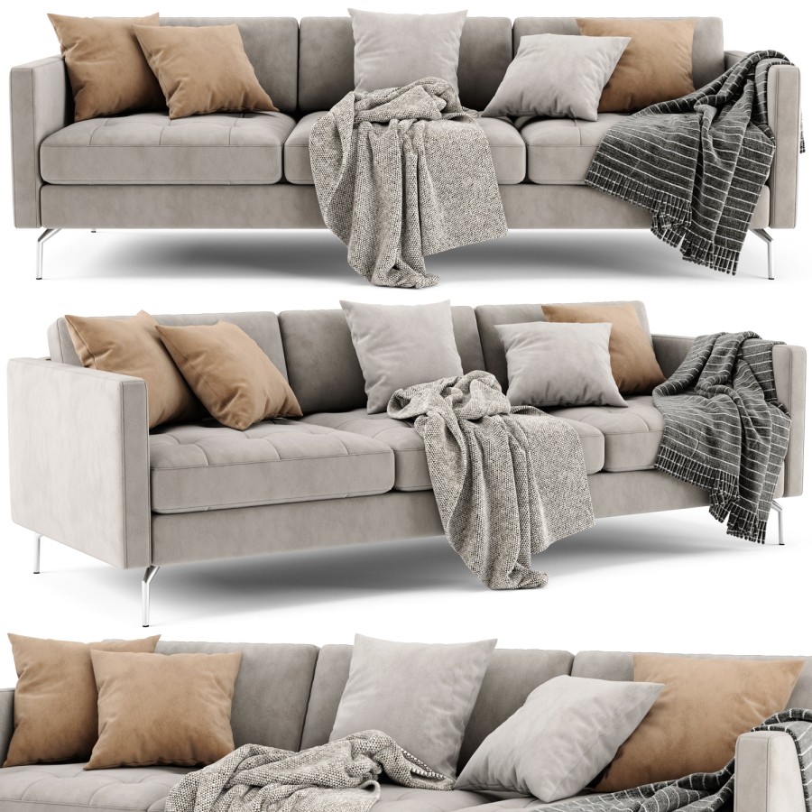 Boconcept Osaka 3 Seats Sofa - 3D Model for VRay, Corona