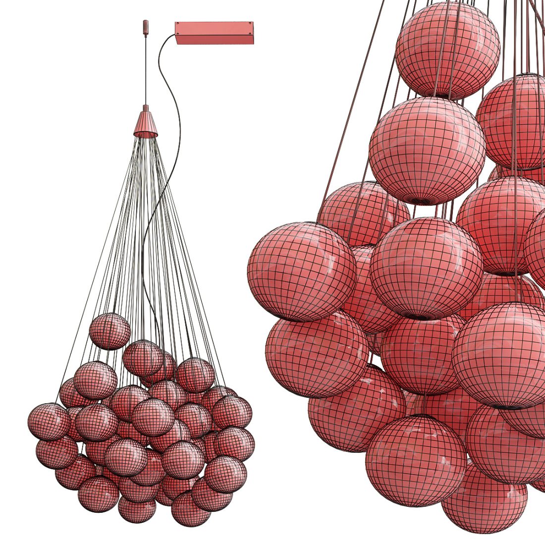 Stochastic Led Pendant Light By Luceplan - 3D Model for VRay