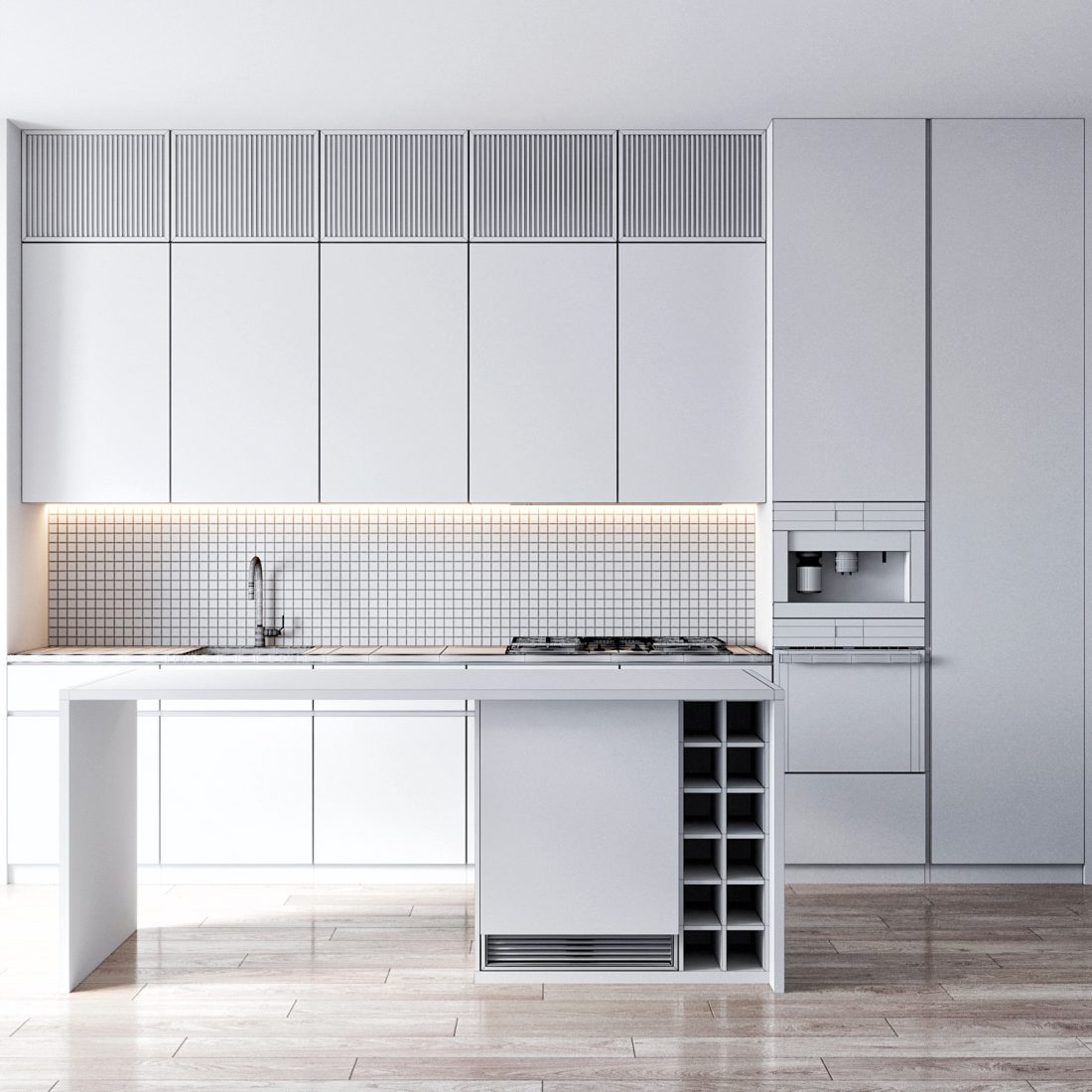 Kitchen 57 3D Model for VRay, Corona | CGMood