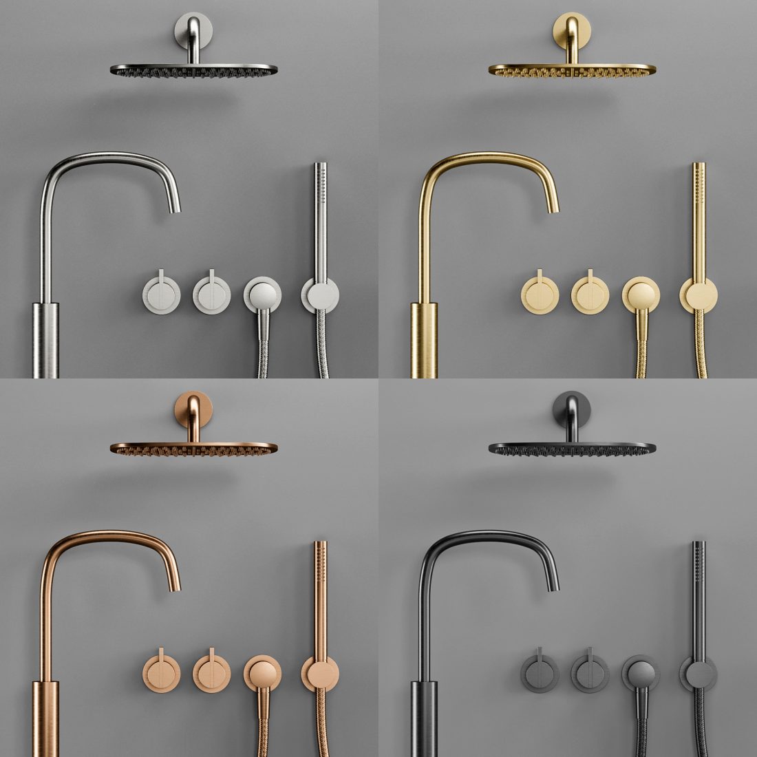 Cocoon Pb Bathroom Faucet Set - 3D Model for VRay, Corona
