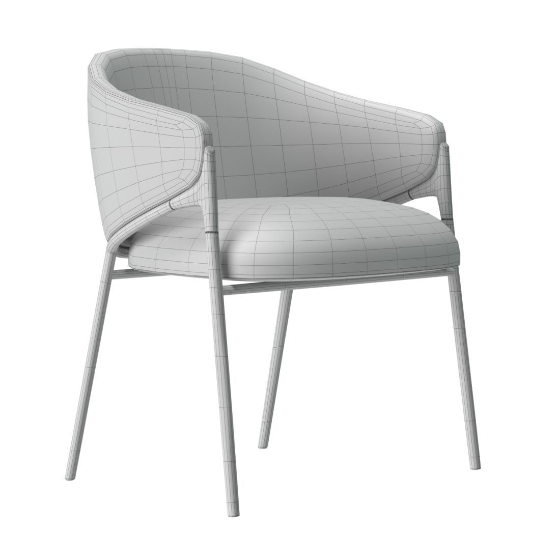 Hammer S Dining Chair - 3D Model for Corona