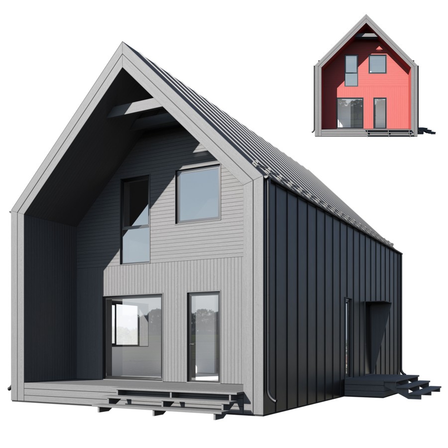 Modular House 02 3D Model for Corona | CGMood