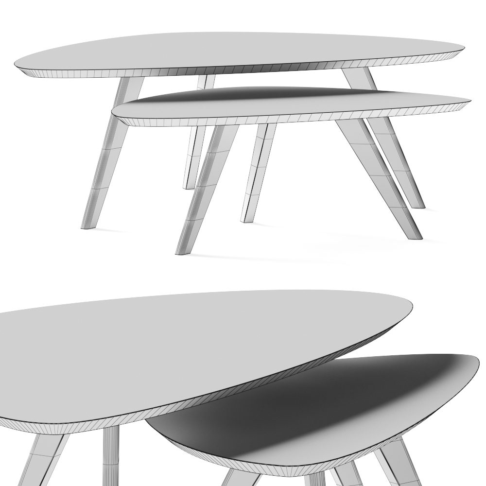 Hamilton Conte Jasper Coffee Table - 3D Model for VRay, Corona
