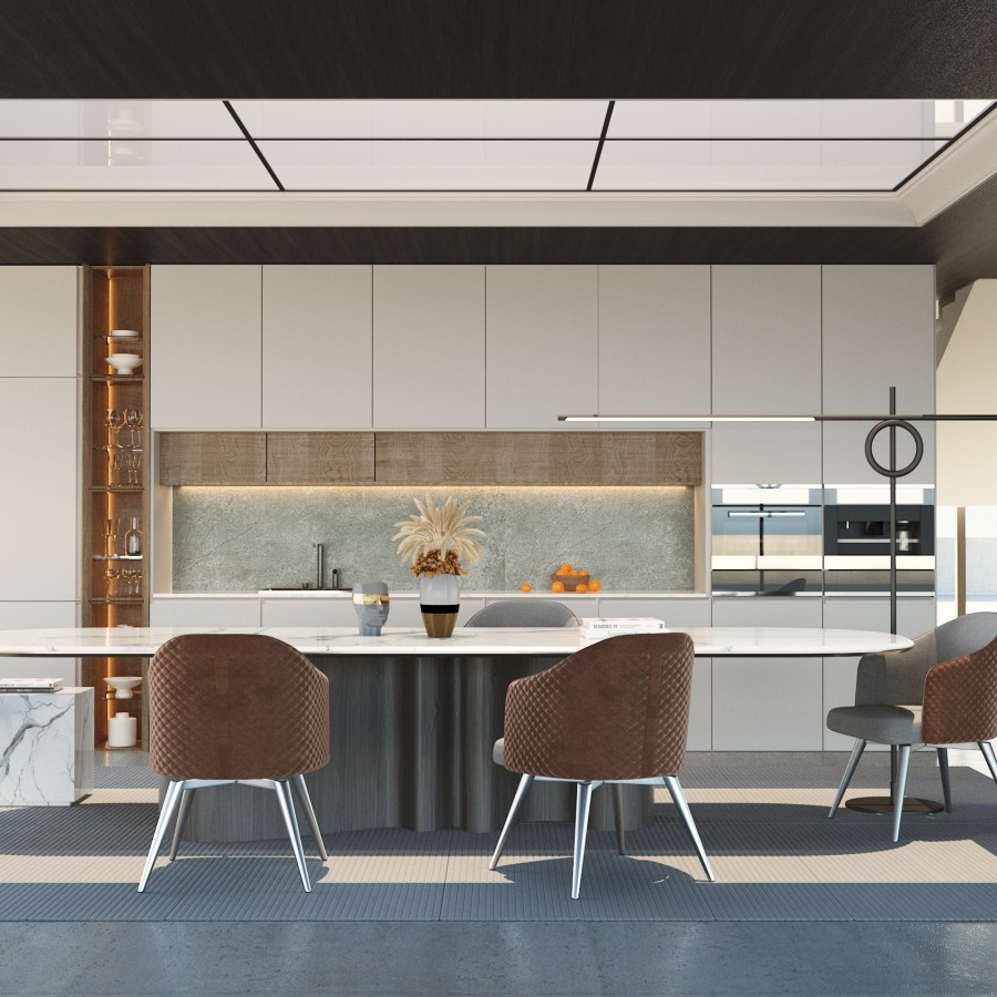 Kitchen Set 01 3D Model for VRay, Corona | CGMood
