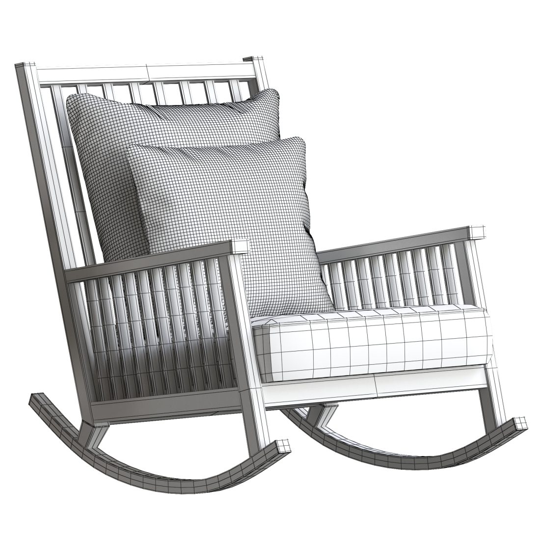 Rocking Chair Gervasoni Inout - 3D Model for VRay