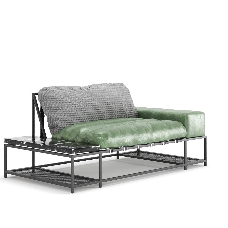 Sofa Stripes - Prototypes - 3D Model for Corona