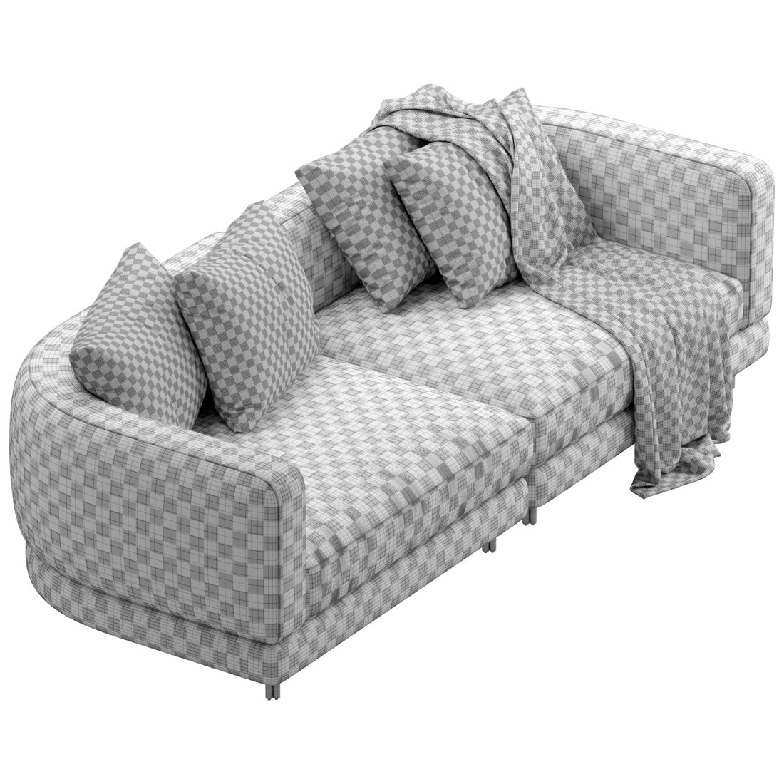 Plain Sofa 3D Model for VRay, Corona | CGMood