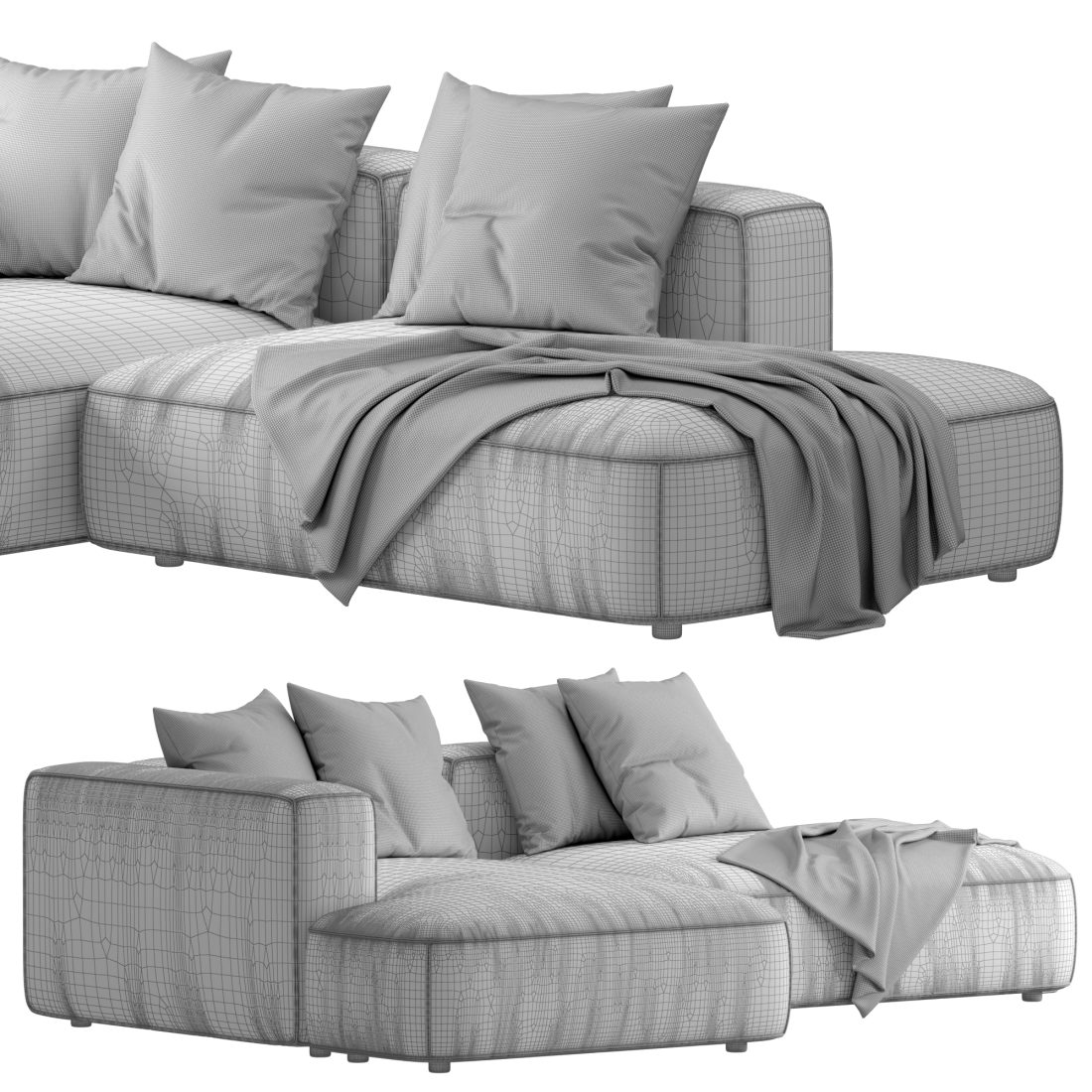 Roxen Sofa Velvet Materials 3D Model for VRay, Corona | CGMood