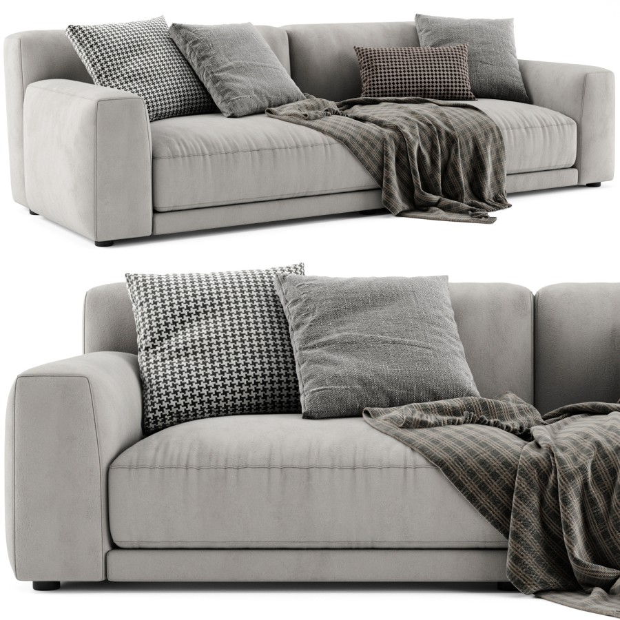Poliform Paris Seoul 2 Seats Sofa - 3D Model for VRay