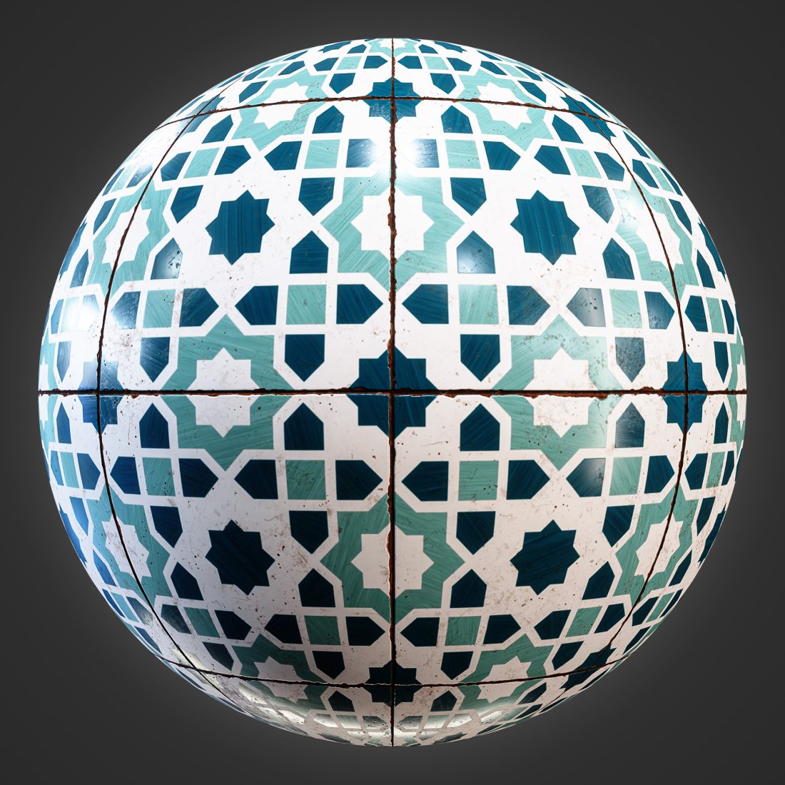 Tile 4k Materials A5 - 3 Materials - 3D Model for VRay, Corona