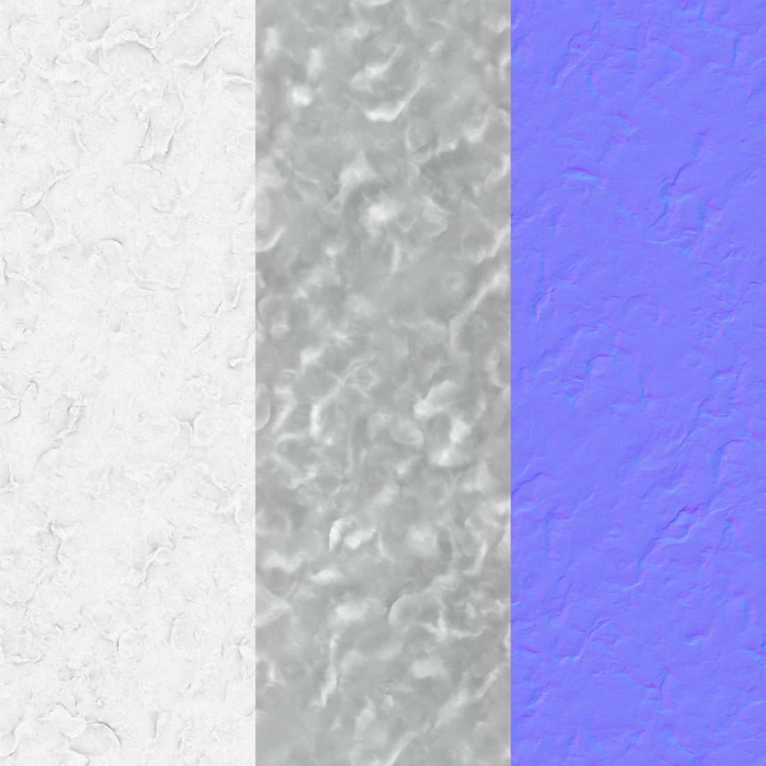 White Decorative Plaster - 3D Model for VRay, Corona