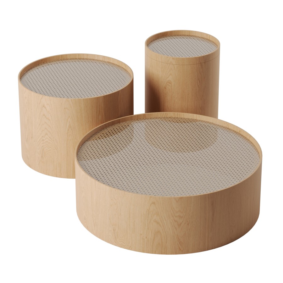 Wica Coffee Tables By Wewood - 3D Model for Corona