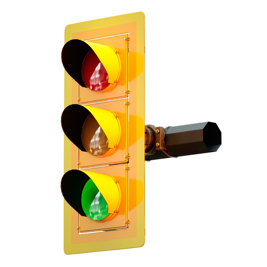 Yellow Traffic Light - 3D Model for FStorm, VRay, Corona