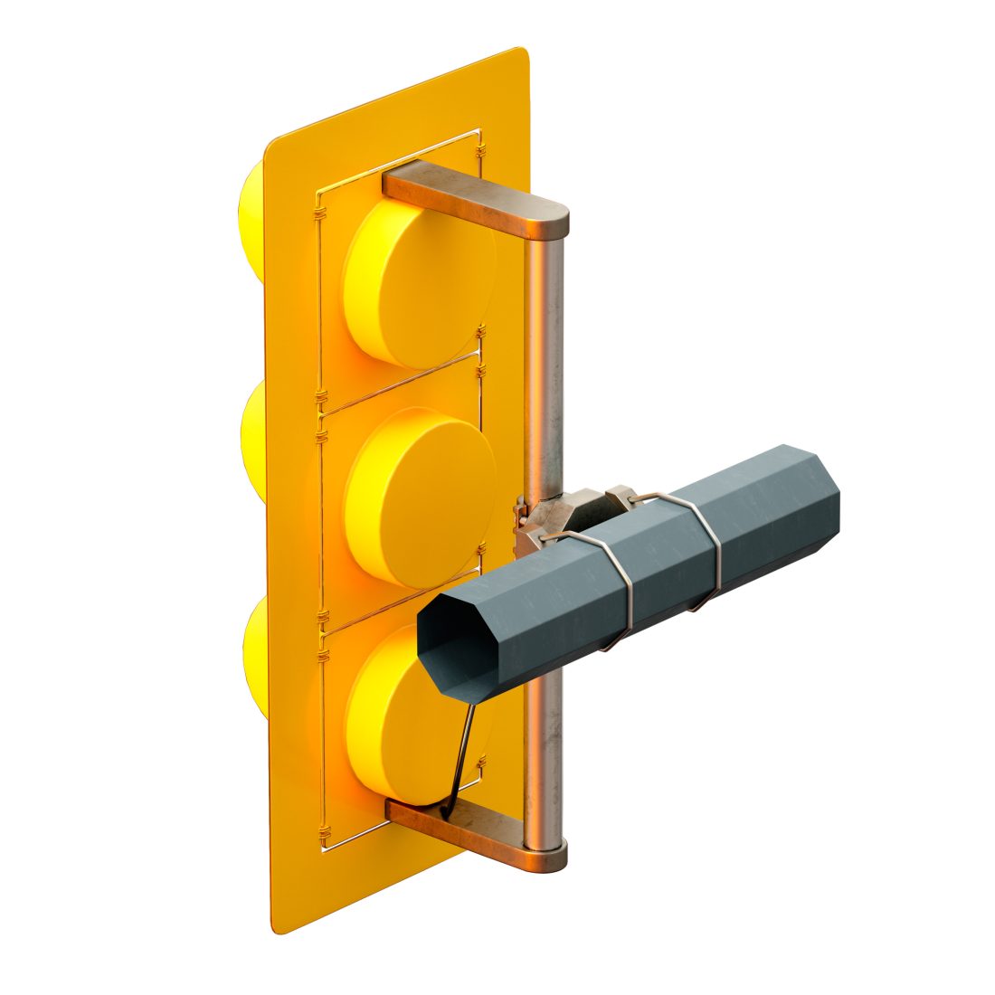 Yellow Traffic Light - 3D Model for FStorm, VRay, Corona
