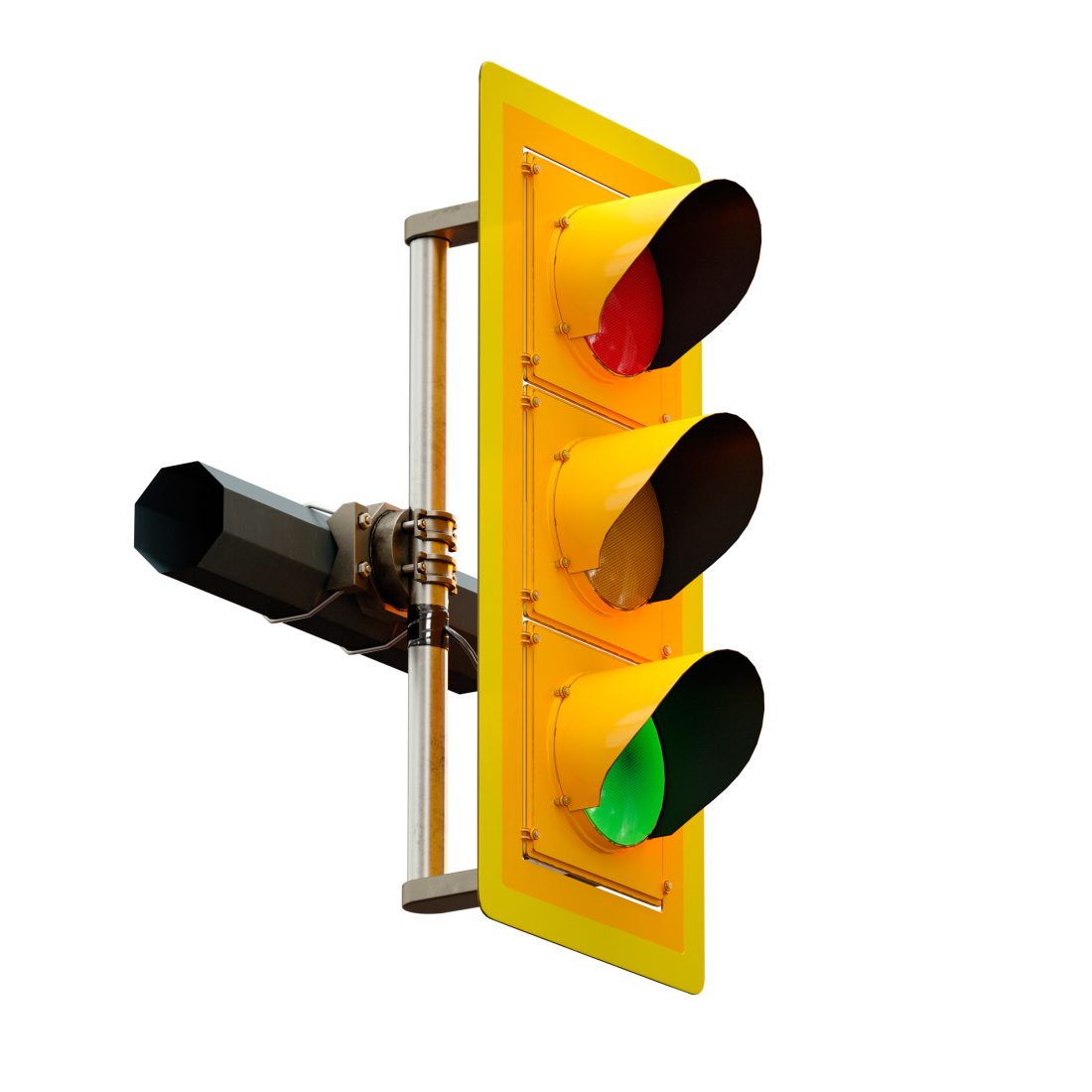 Yellow Traffic Light - 3D Model for FStorm, VRay, Corona