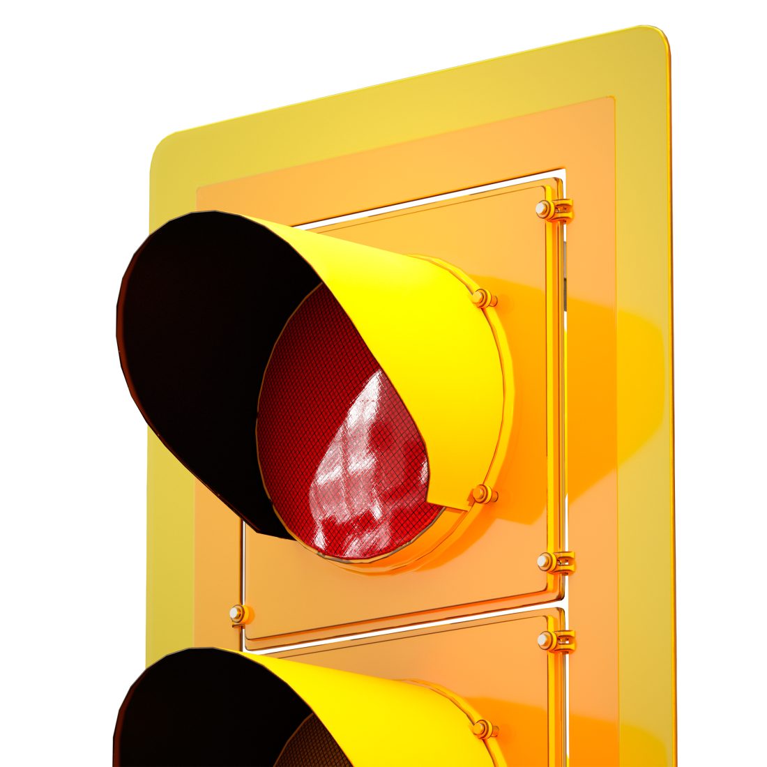 Yellow Traffic Light - 3D Model for FStorm, VRay, Corona
