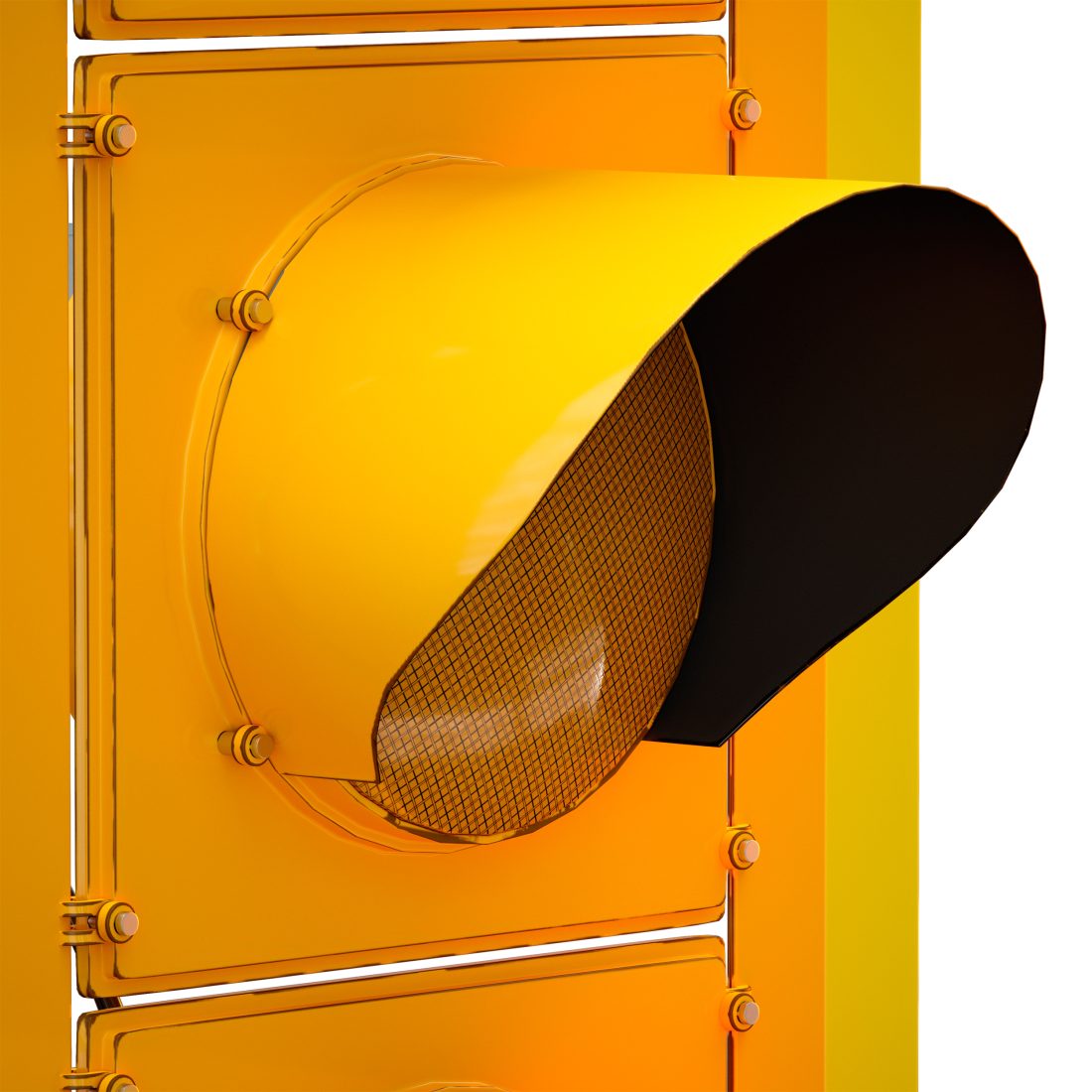 Yellow Traffic Light - 3D Model for FStorm, VRay, Corona