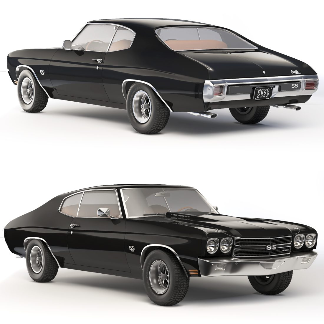 Chevrolet Chevelle Ss 454 1970 - 3D Model for VRay
