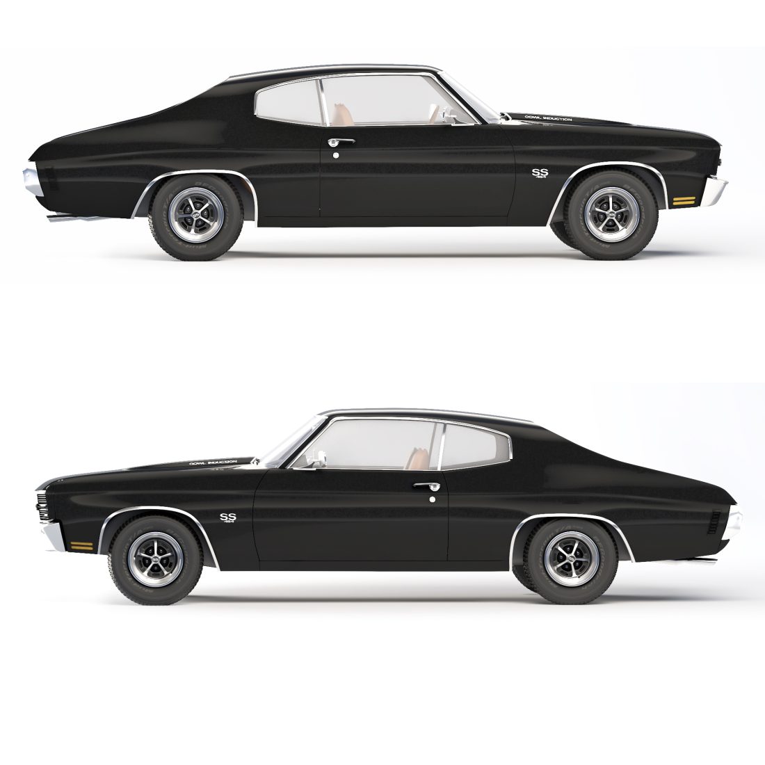Chevrolet Chevelle Ss 454 1970 - 3D Model for VRay