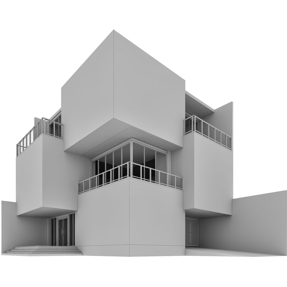 Modern House No6 3D Model for VRay, Corona | CGMood
