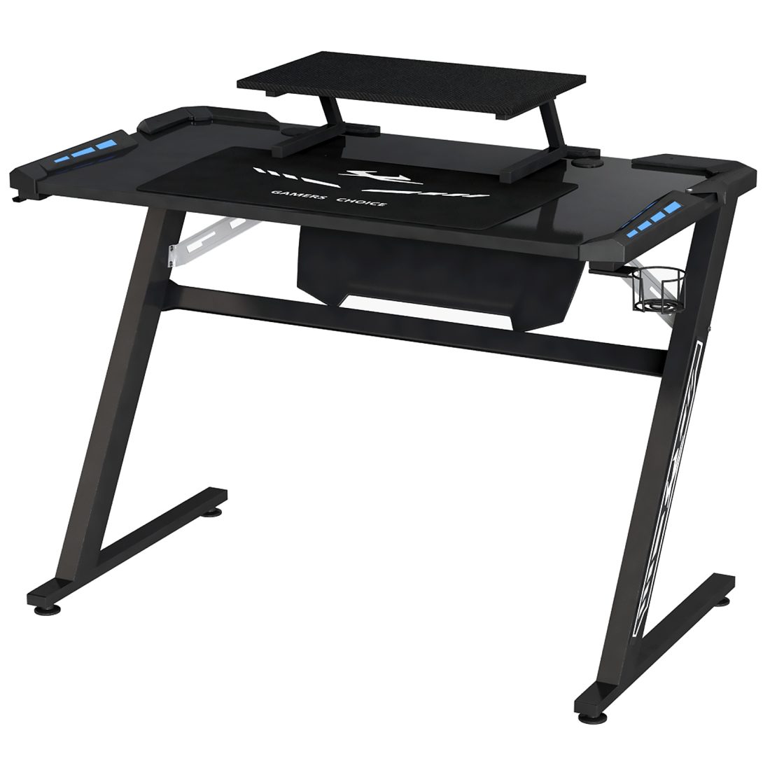 Computer Gaming Desk Langholm With Led Black - 3D Model for VRay
