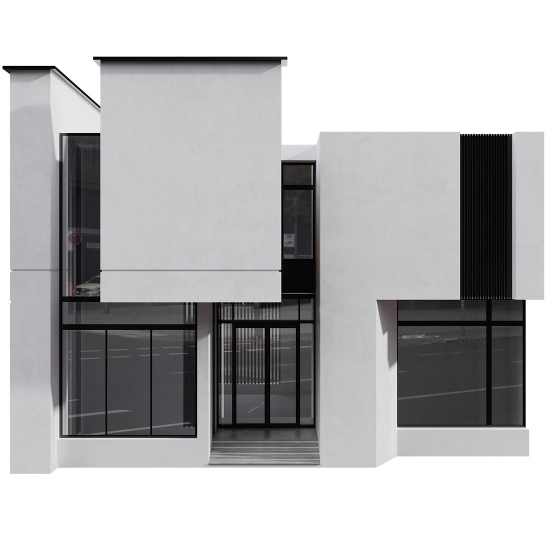 Modern House No11 - 3D Model for VRay, Corona