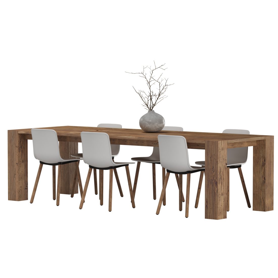 Bold Casa Table+ Vitra Chairs - 3D Model for Corona